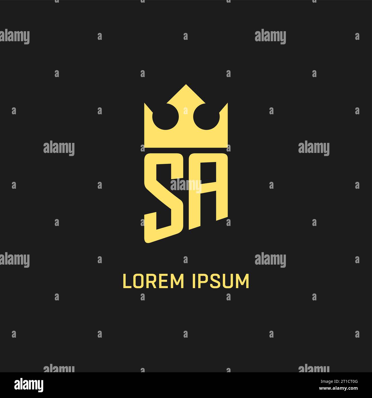 Monogram SA logo shield crown shape, elegant and luxury initial logo ... Monogram SA logo shield crown shape, elegant and luxury initial logo ...
