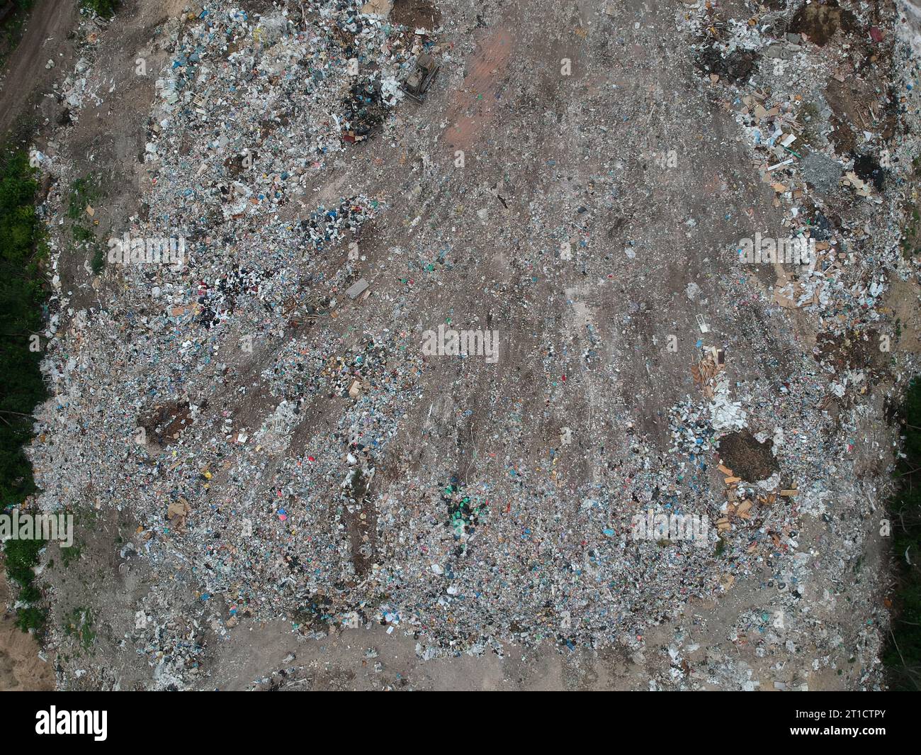Aerial view of landfill at the summer day. Drone photo Stock Photo - Alamy