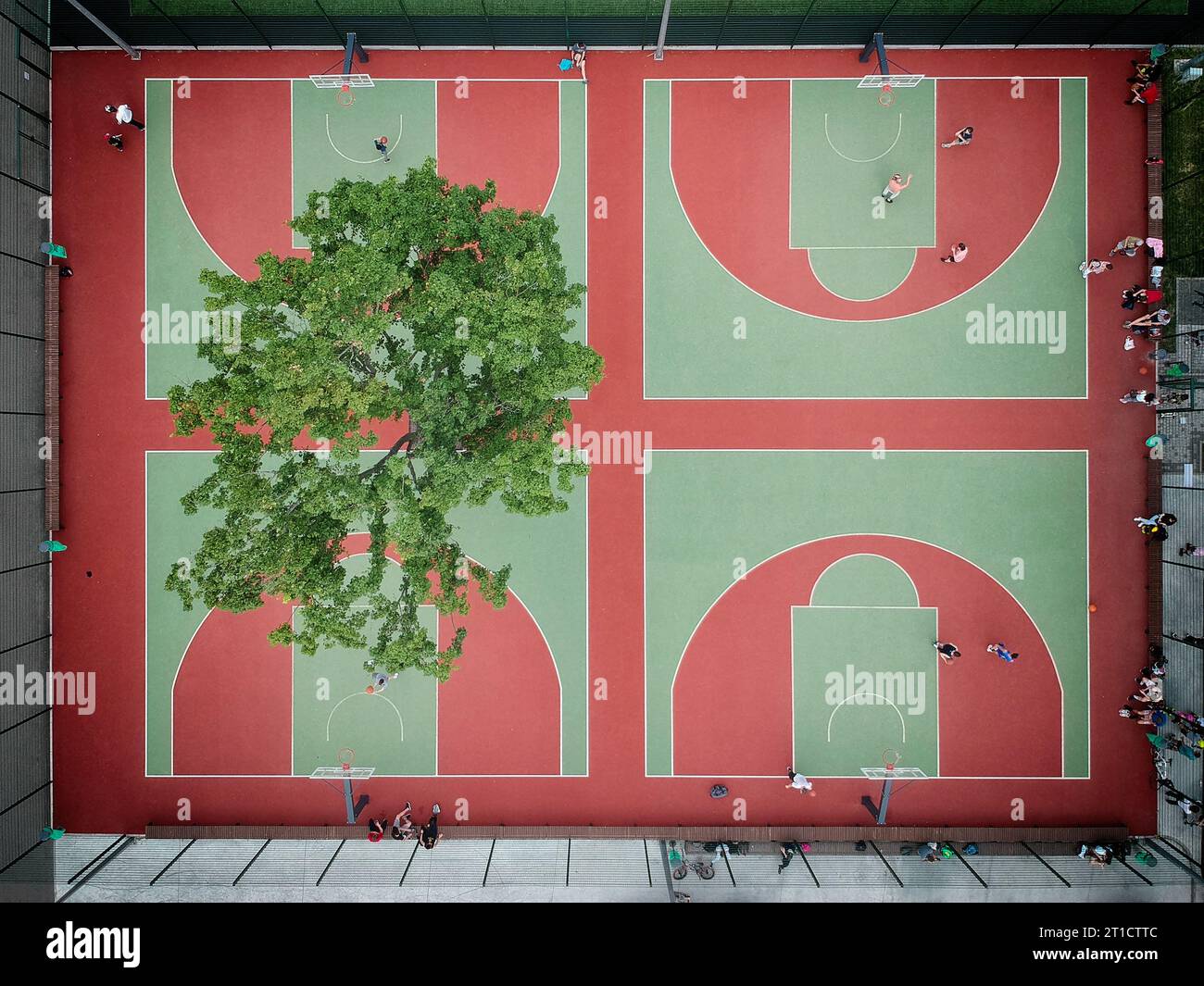 Drone photo basketball court hi-res stock photography and images - Alamy