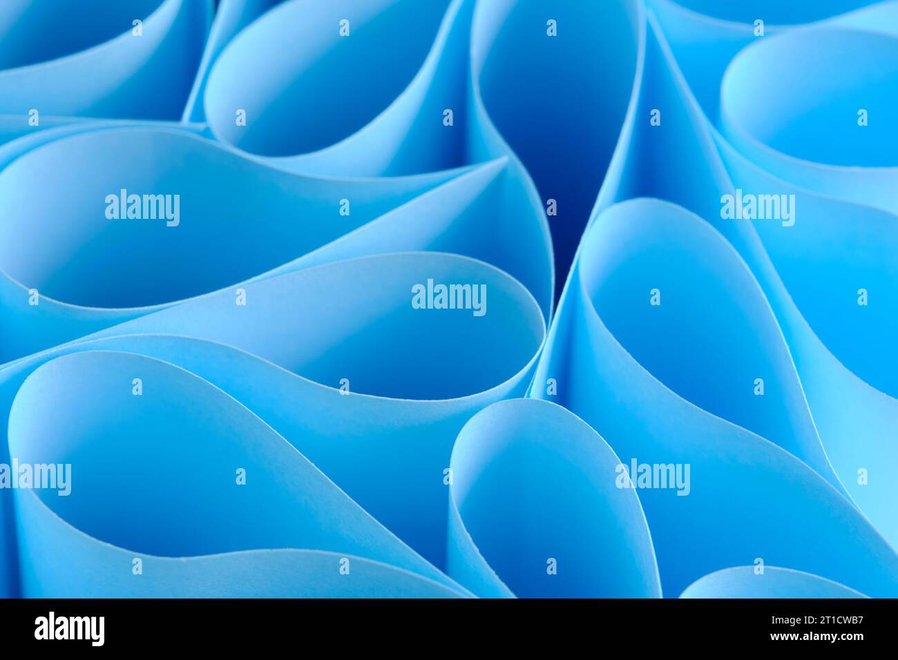 Abstract, blue paper background with smooth lines Stock Photo - Alamy