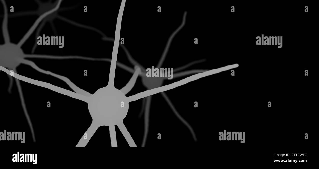 Neurons brain cell medical background Stock Photo - Alamy