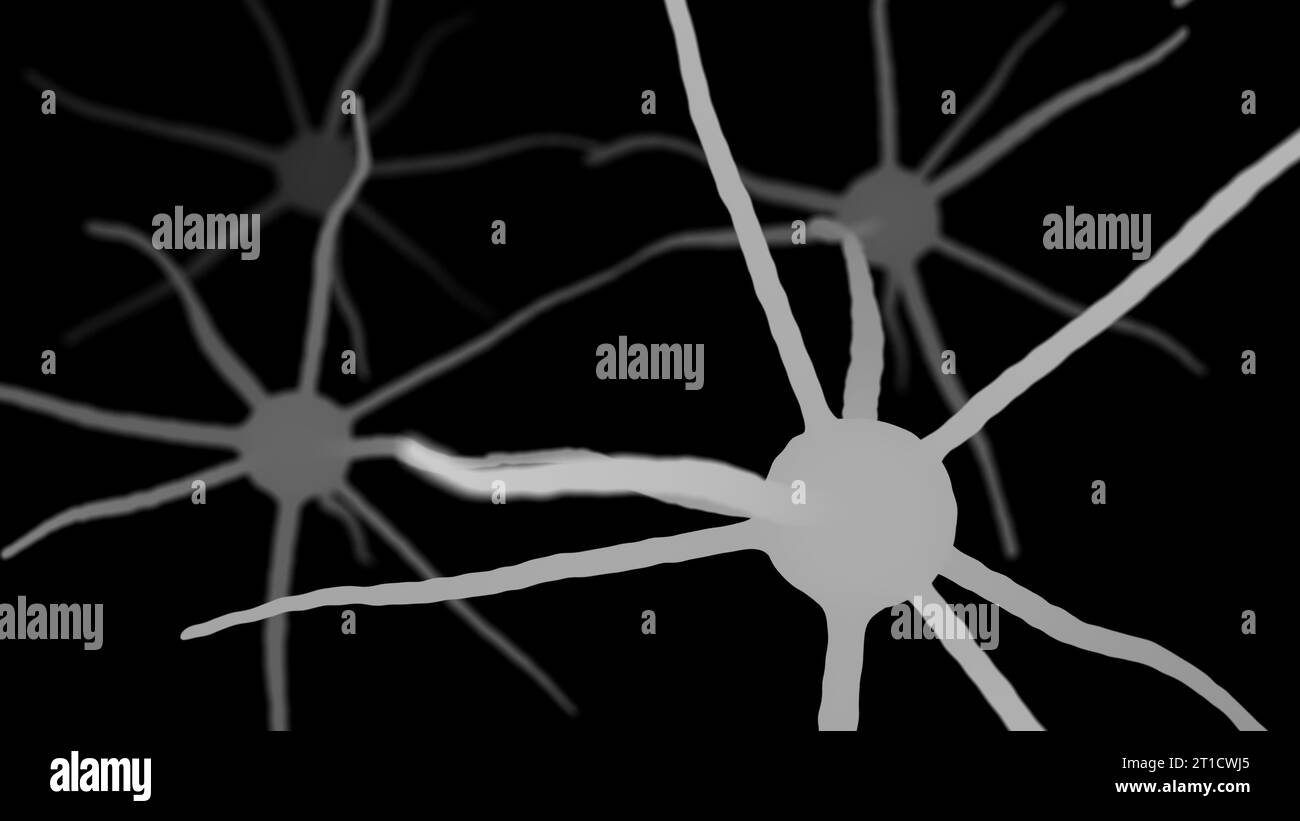 Neurons brain cell medical background Stock Photo - Alamy