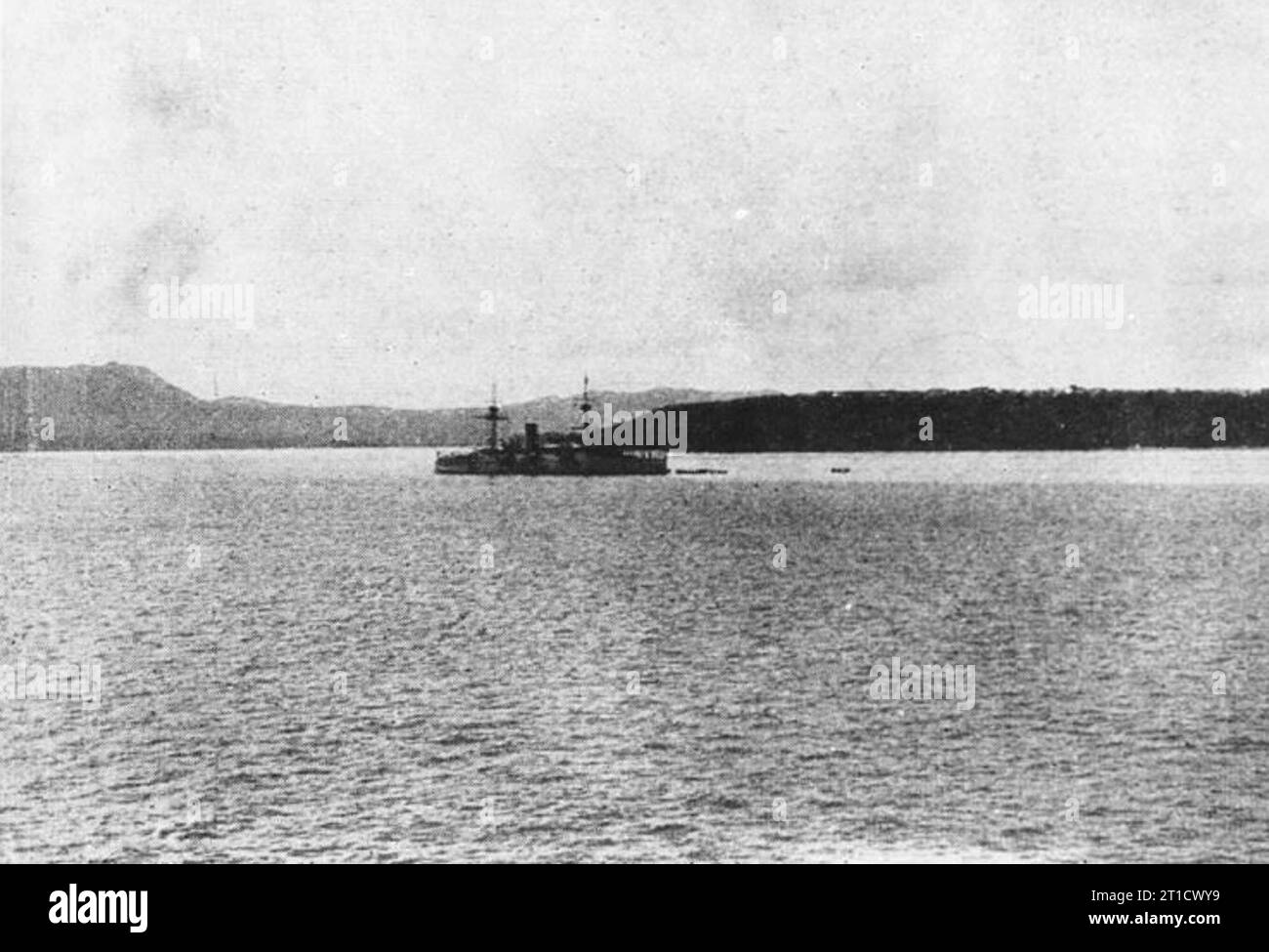 Halftone photograph of Charleston at the entrance to the harbor of ...