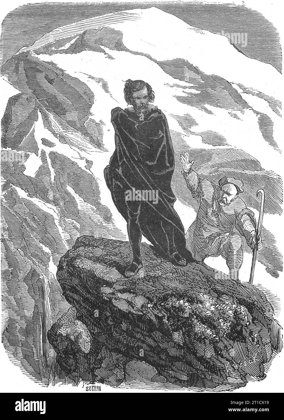 illustration for the book PL Byron - "Manfred Stock Photo - Alamy
