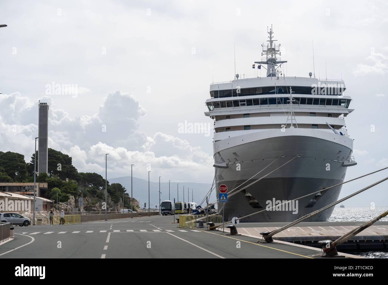 Split, Croatia - 13 May 2023: Silver Moon cruise ship in Split port ...