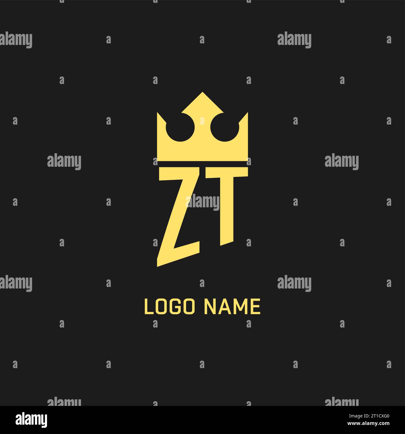 Monogram ZT logo shield crown shape, elegant and luxury initial logo ... Monogram ZT logo shield crown shape, elegant and luxury initial logo ...
