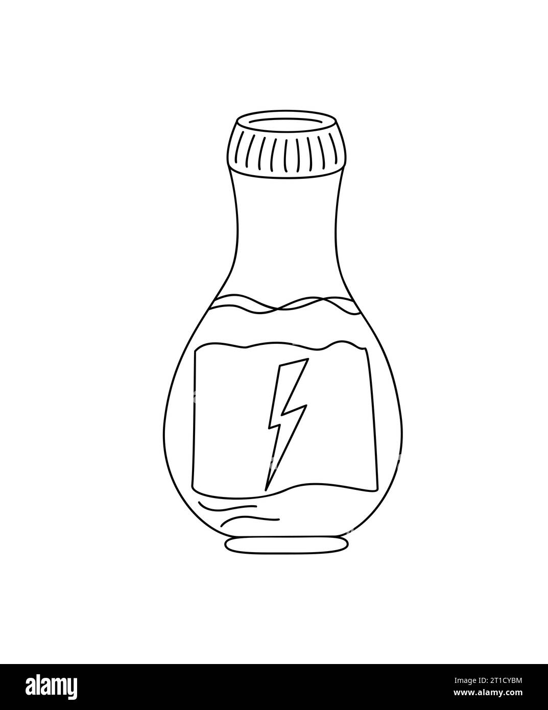 Witch poison bottle, fiol for making magic, cooking potion vector ...