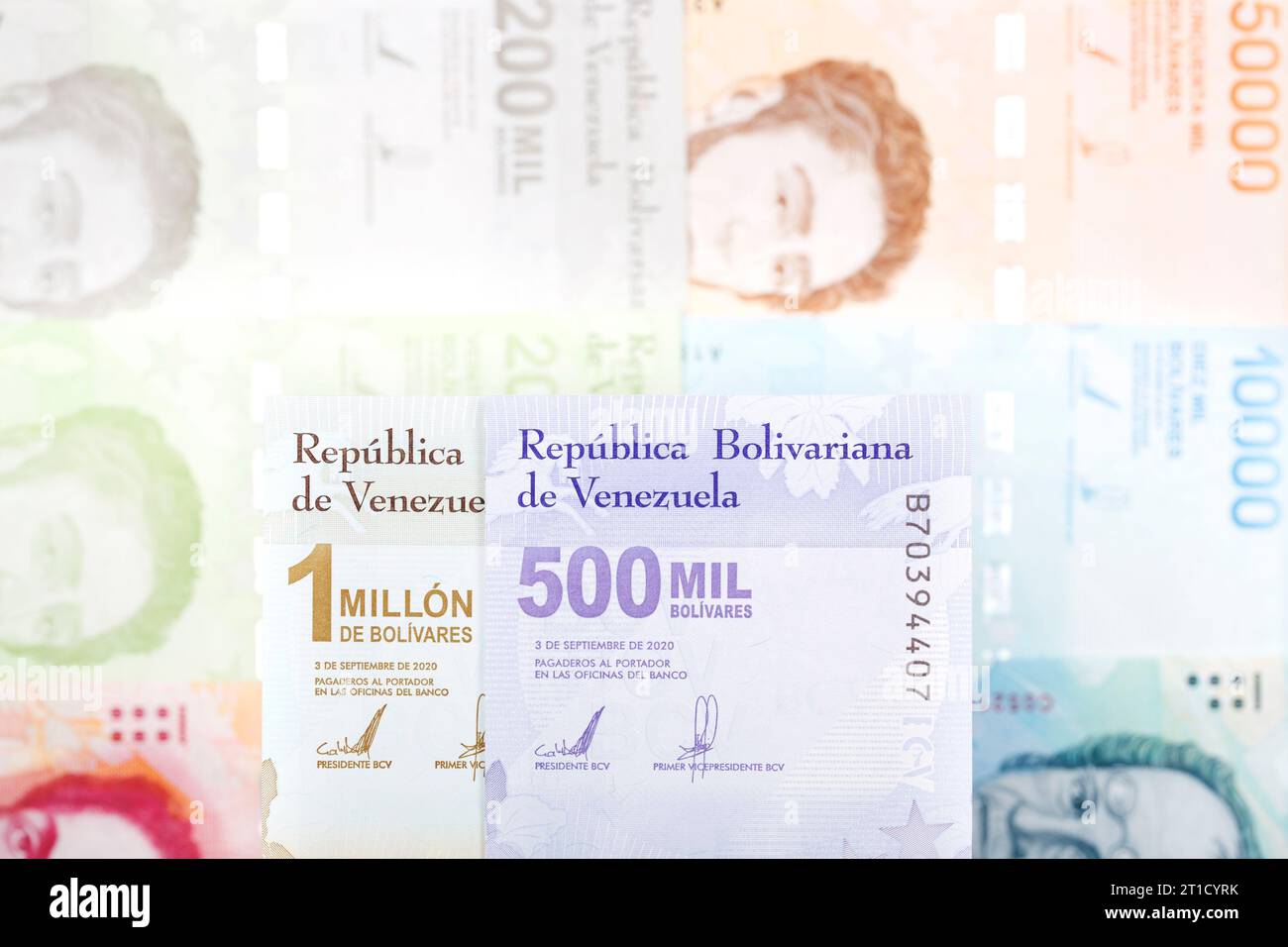 Venezuelan money - bolivar a business background Stock Photo - Alamy