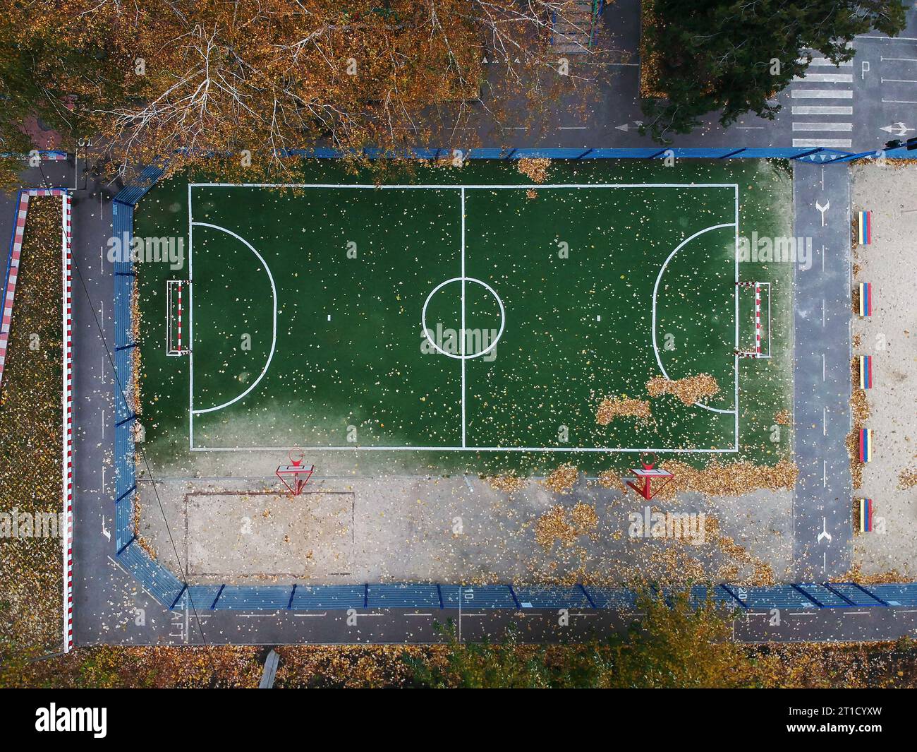 Aerial view soccer field hi-res stock photography and images - Alamy