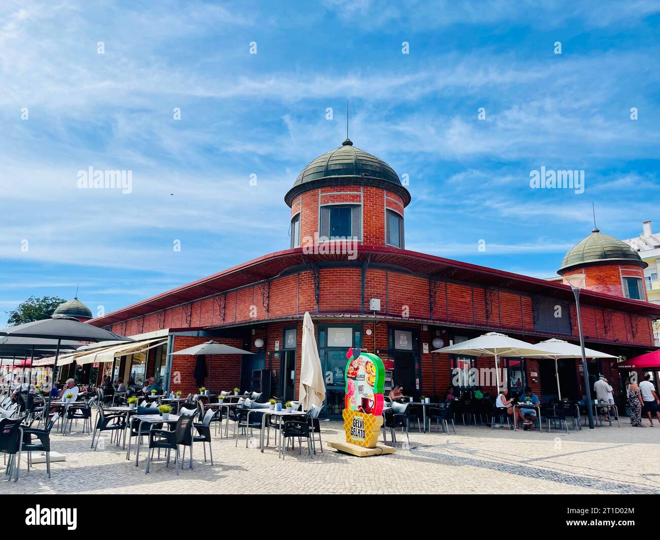 View of the famous grocery and fish market of the city of Olhao Stock ...