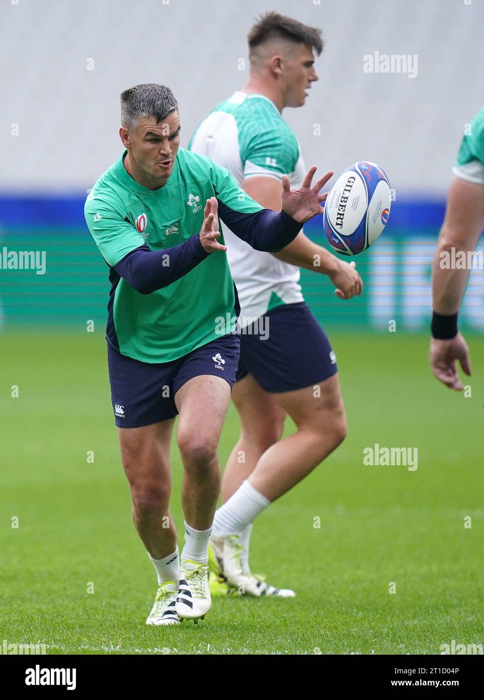 Ireland's Johnny Sexton during the team run at the Stade de France in ...