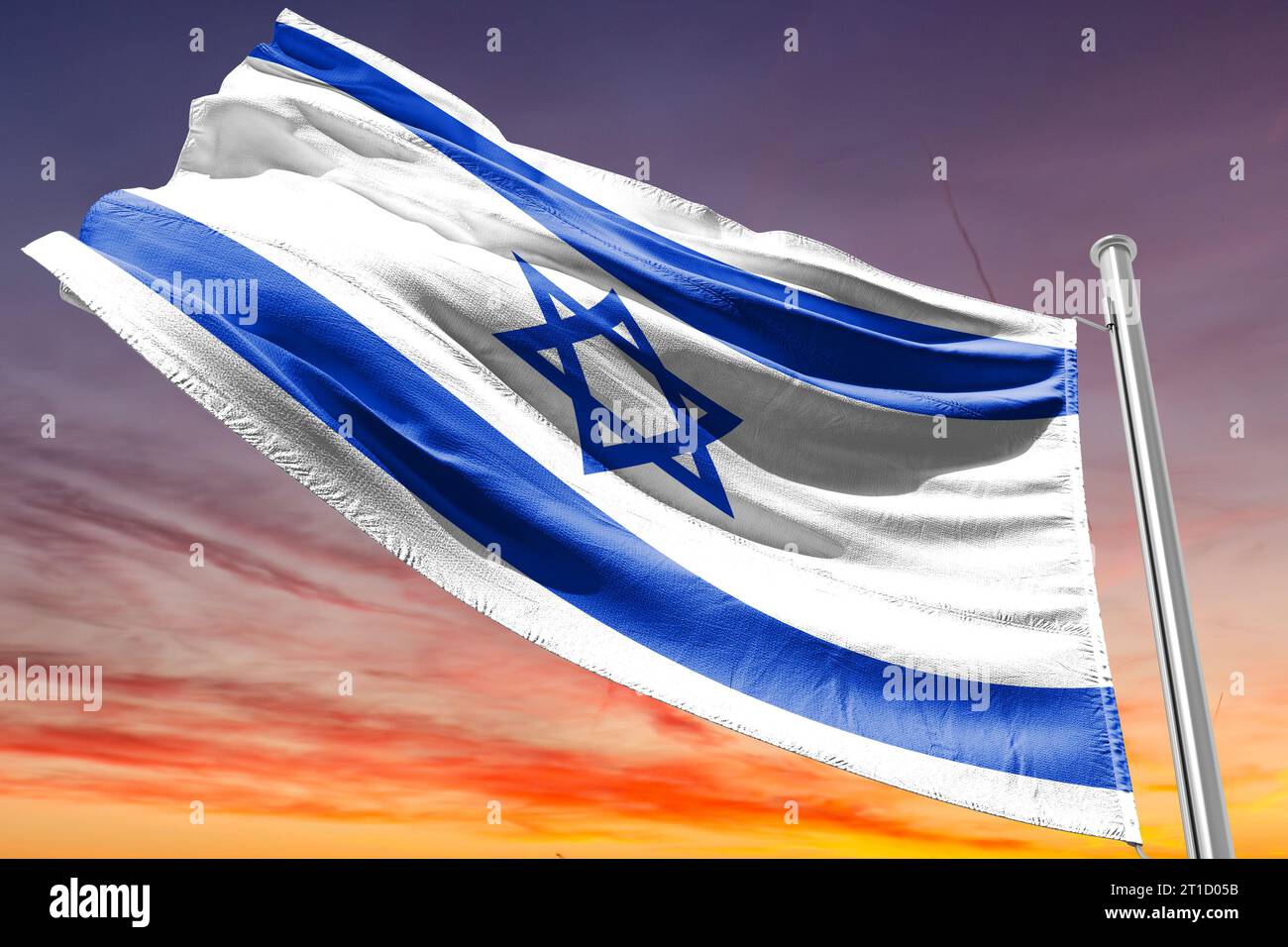 The national flag of the State of Israel .Hamas Attack: Israel Weighs ...