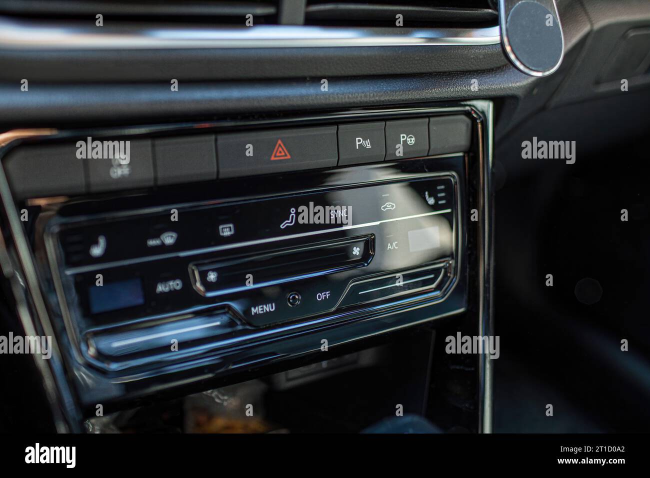 Detail of dashboard in cockpit of a modern car. High quality photo ...