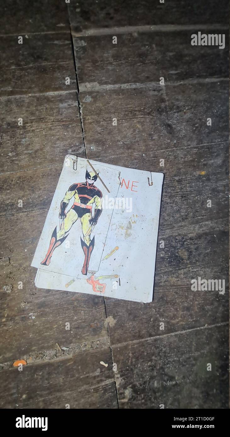 A drawing discarded on the floor SOUTH YORKSHIRE, ENGLAND UNBELIEVABLE ...