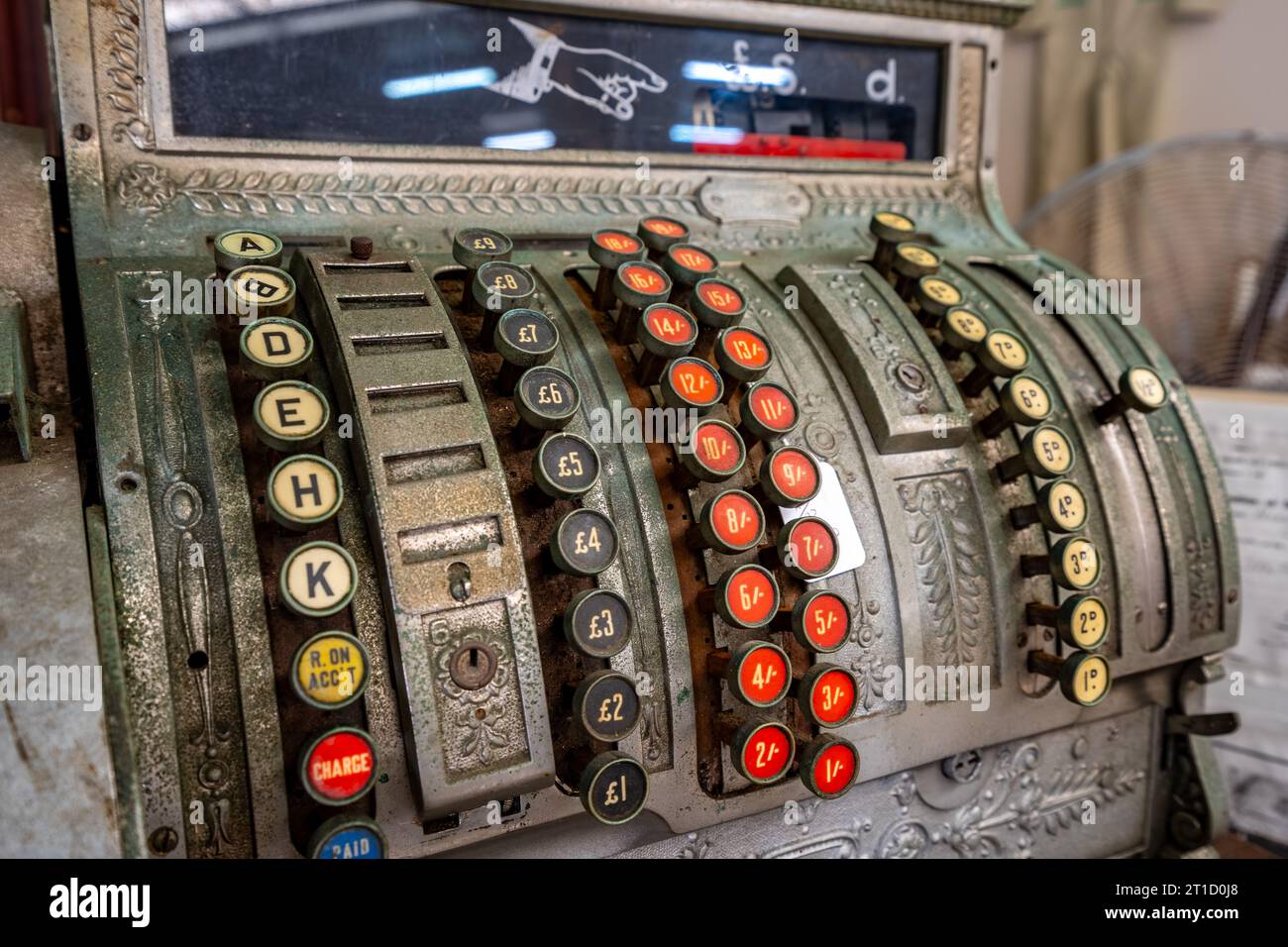 Closeup of an old-fashioned cash register Stock Photo - Alamy