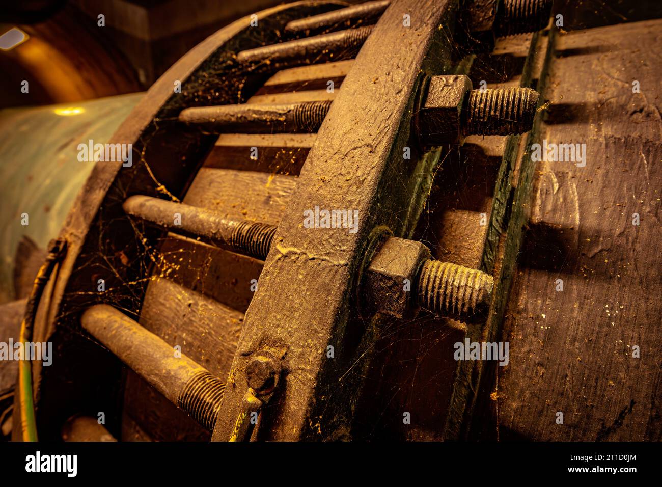 Colseup of a water pipe connection point with massive bolts Stock Photo ...