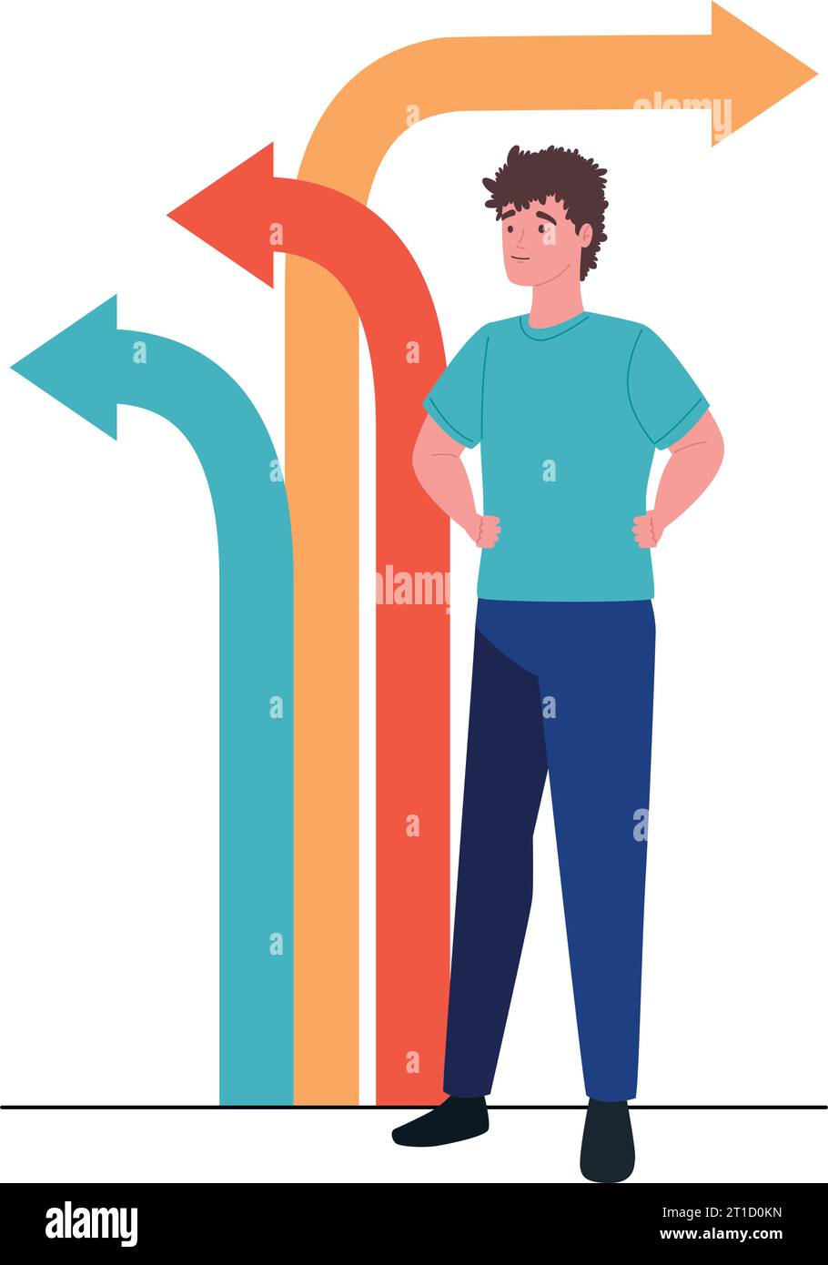 person choosing direction solution Stock Vector Image & Art - Alamy