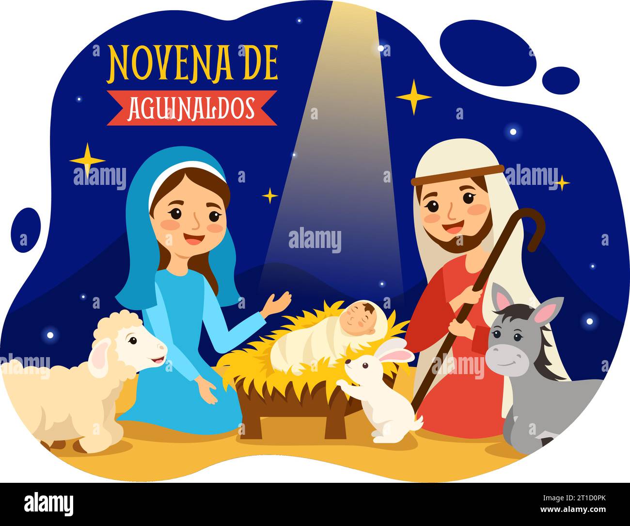 Novena De Aguinaldos Vector Illustration with Holiday Tradition for ...
