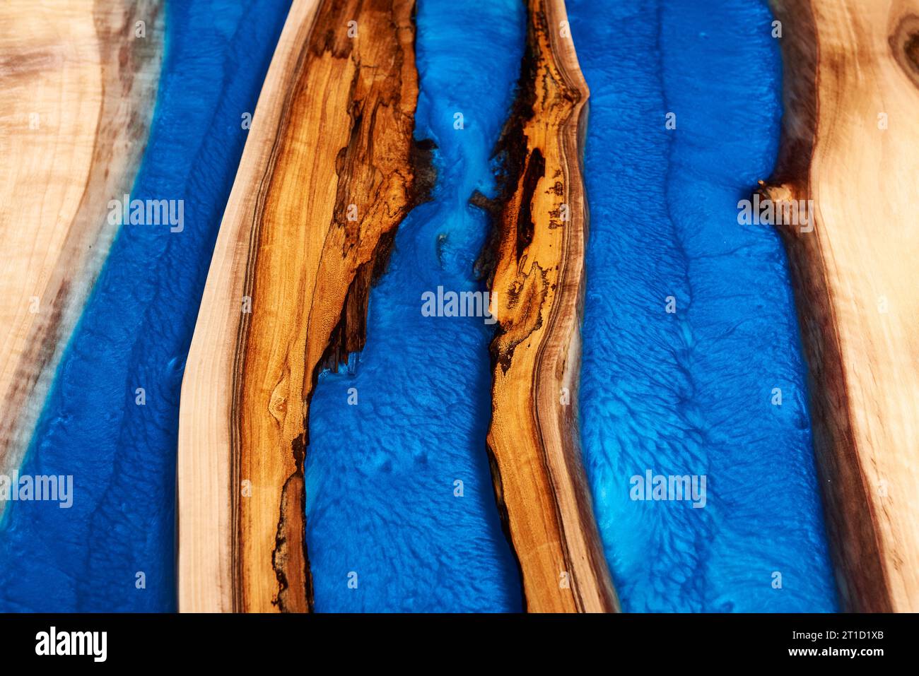 craft table made of wood and epoxy resin. closeup Stock Photo - Alamy