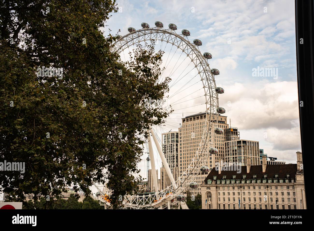 The London Eye, or the Millennium Wheel, is a cantilevered observation ...