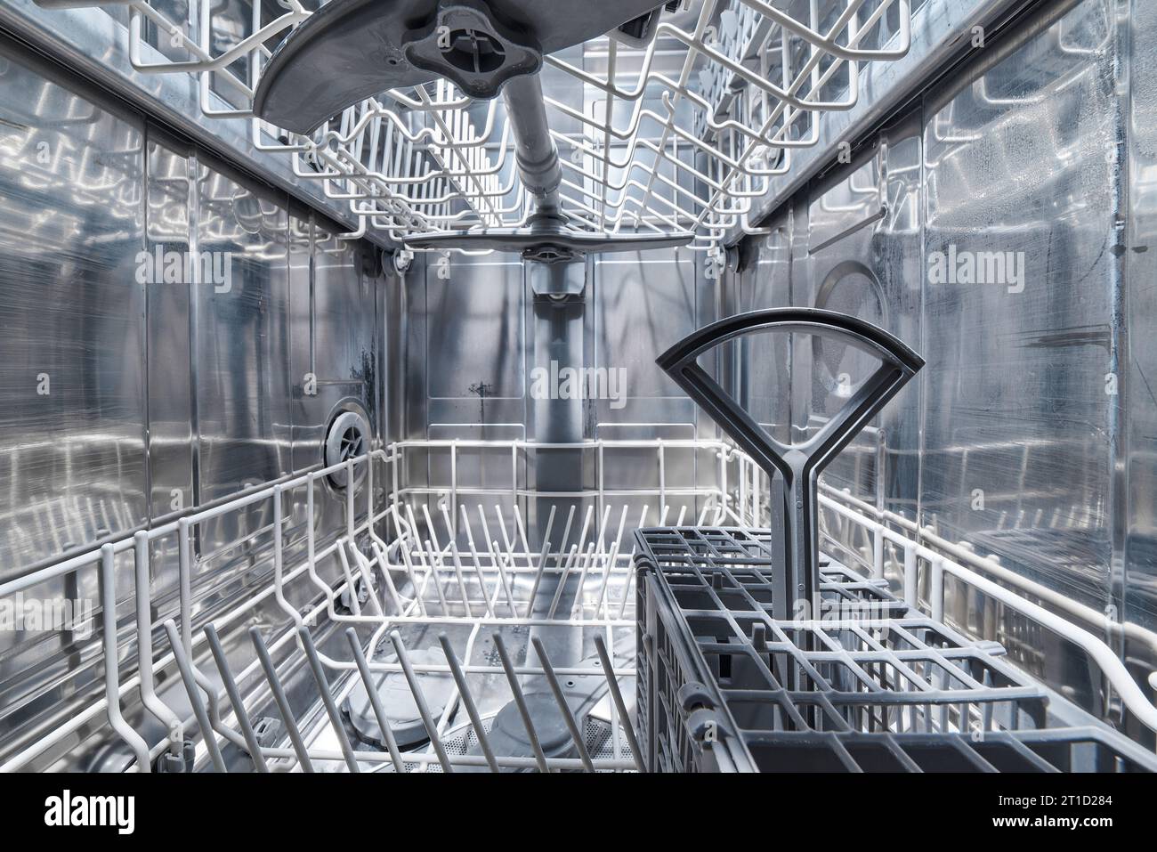 Clean Empty dishwasher machine inside Stock Photo - Alamy