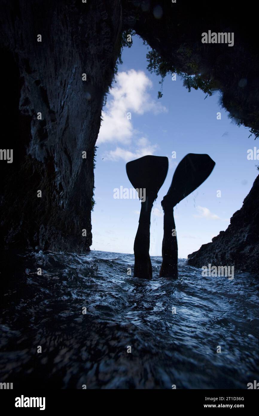 Cave through island hi-res stock photography and images - Alamy