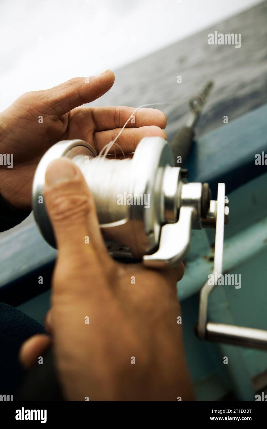 Hand holding fishing pole hi-res stock photography and images - Alamy