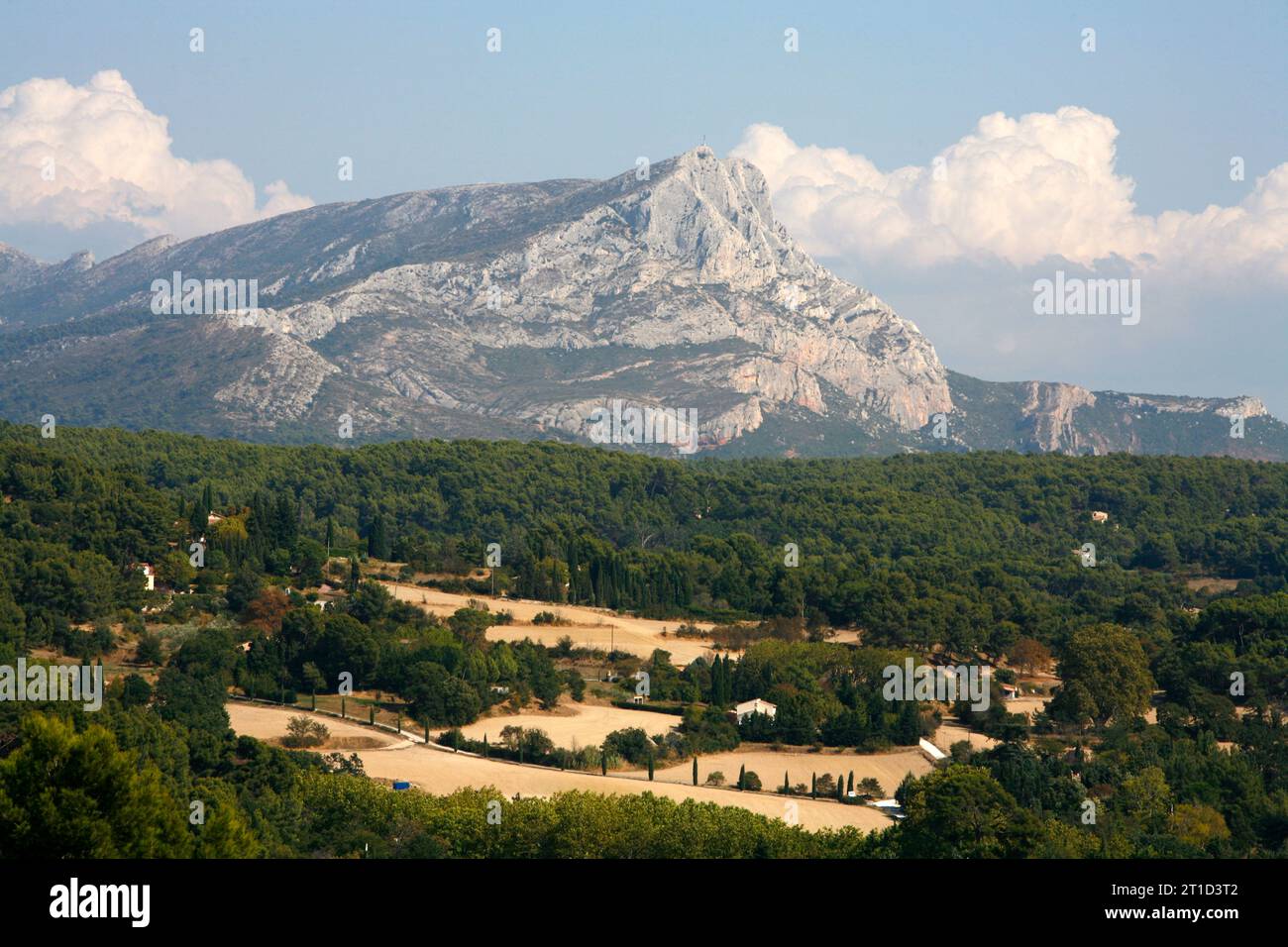 View over Montagne Sainte Victoire which used to be one of cezanne ...