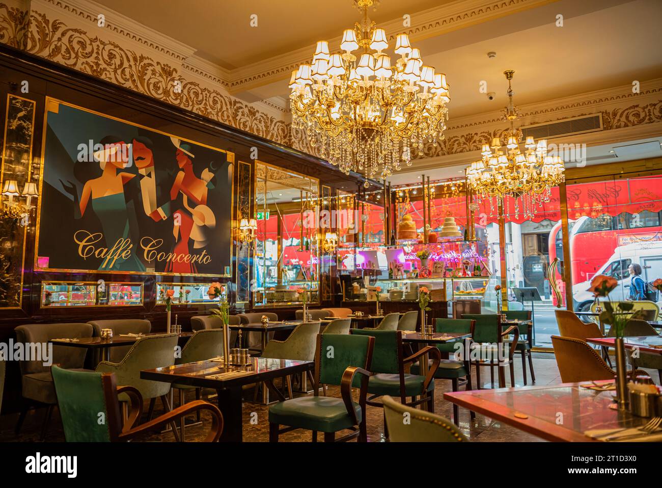 Covent Garden, London, England - October 4, 2023: Inside upscale Cafe ...