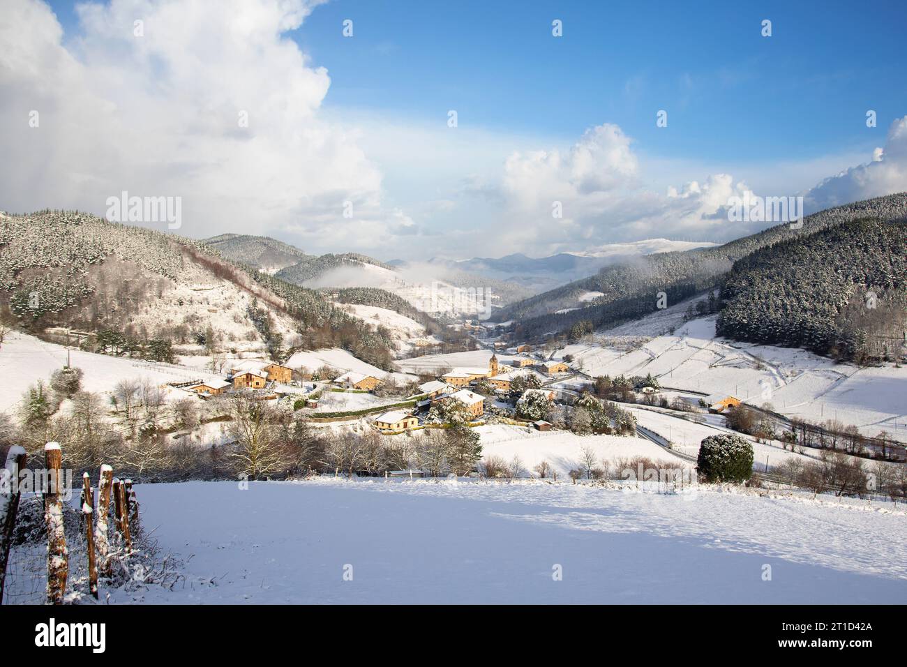 small valley in the north of the Basque Country, landscape photographed ...