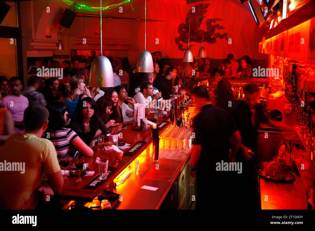 Roter Engel club in the area known as the Bermuda triangle with many ...