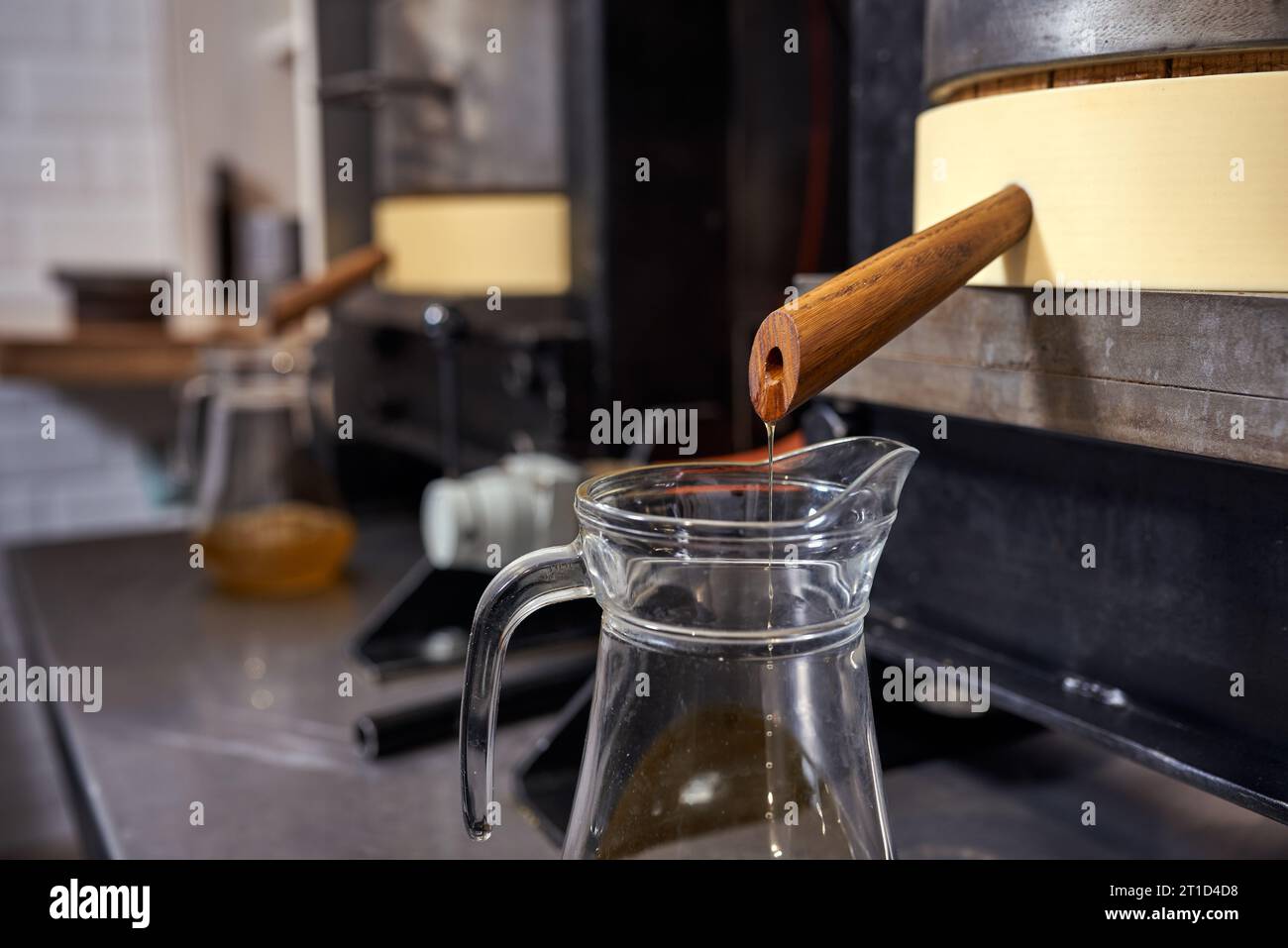 Local small seed oil production. Fresh extra virgin linseed oil ...