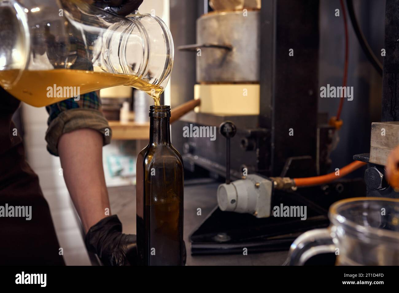 Local small seed oil production. Fresh extra virgin linseed oil ...