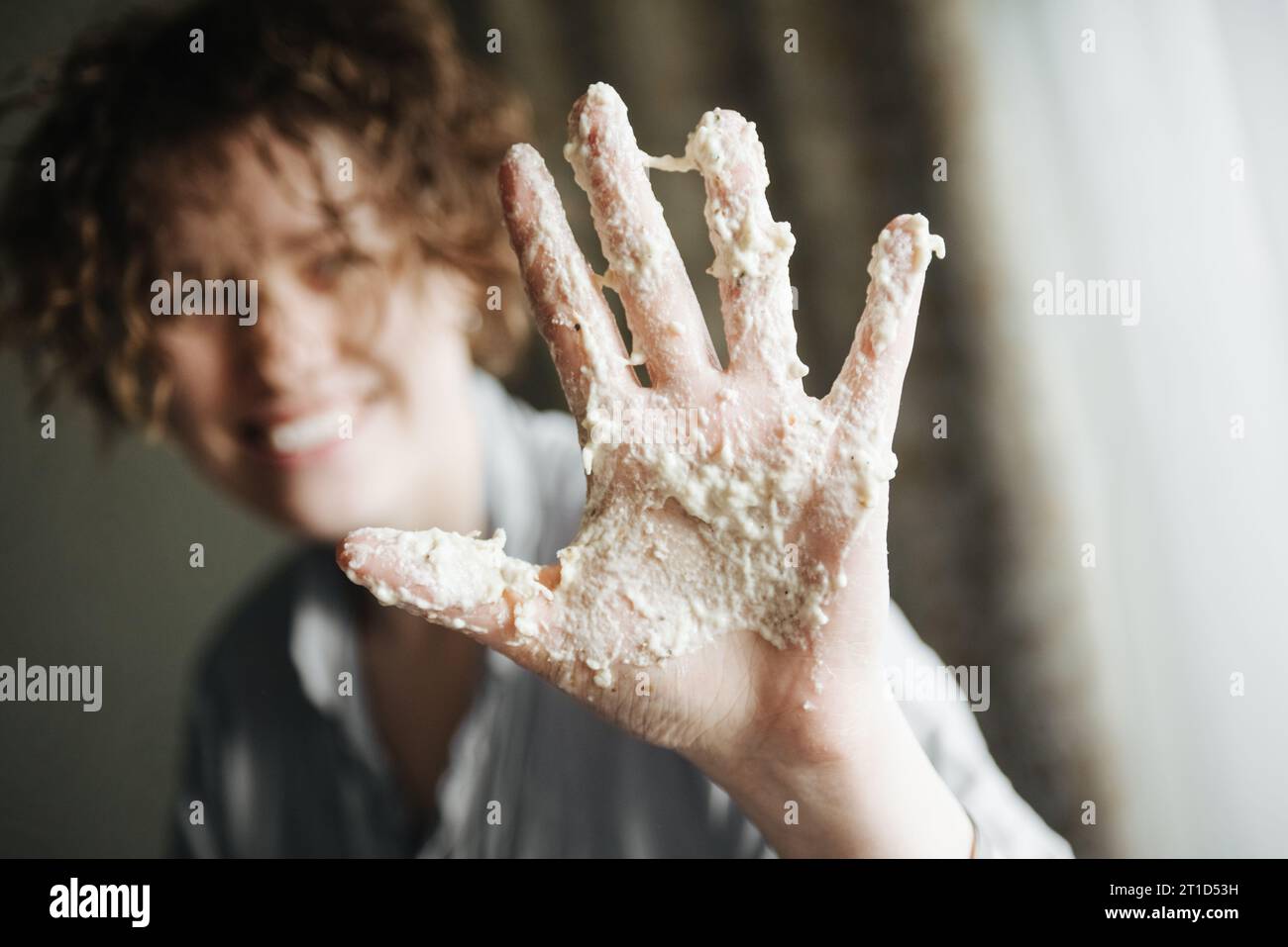 Woman covered in flour hi-res stock photography and images - Alamy