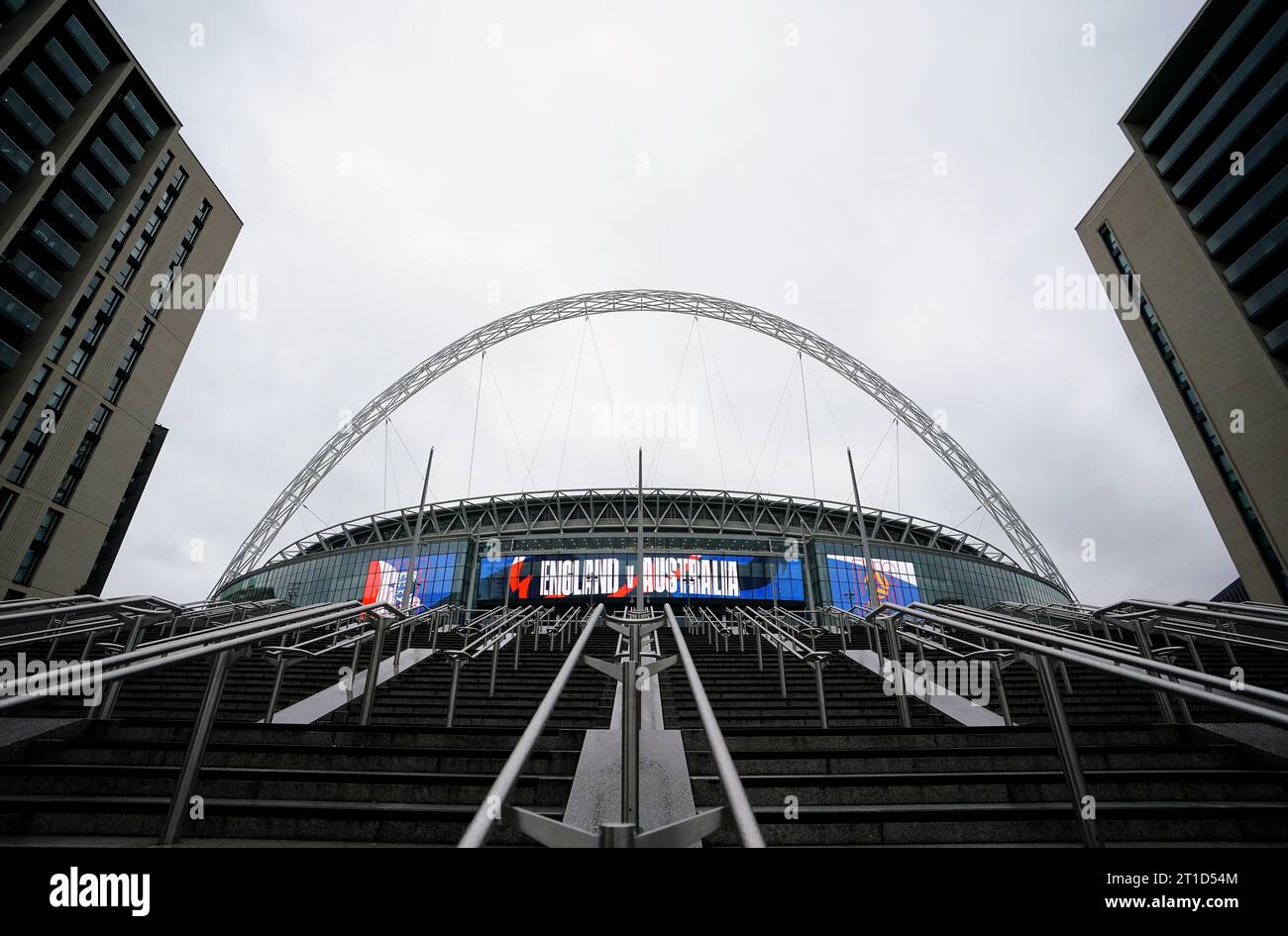 A general view of Wembley Stadium, ahead this evenings international ...
