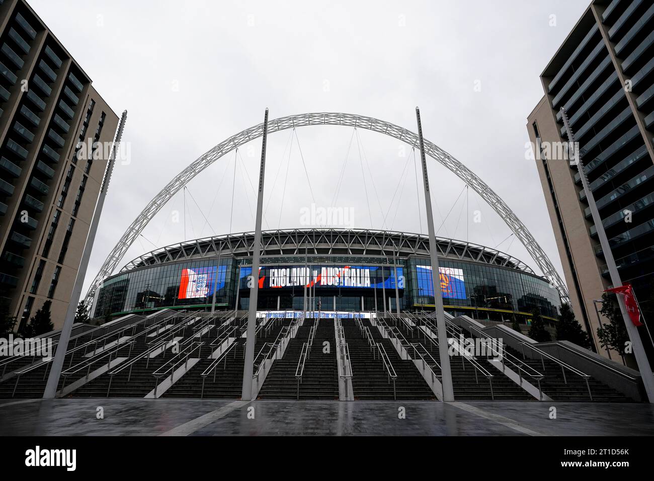 A general view of Wembley Stadium, ahead this evenings international ...