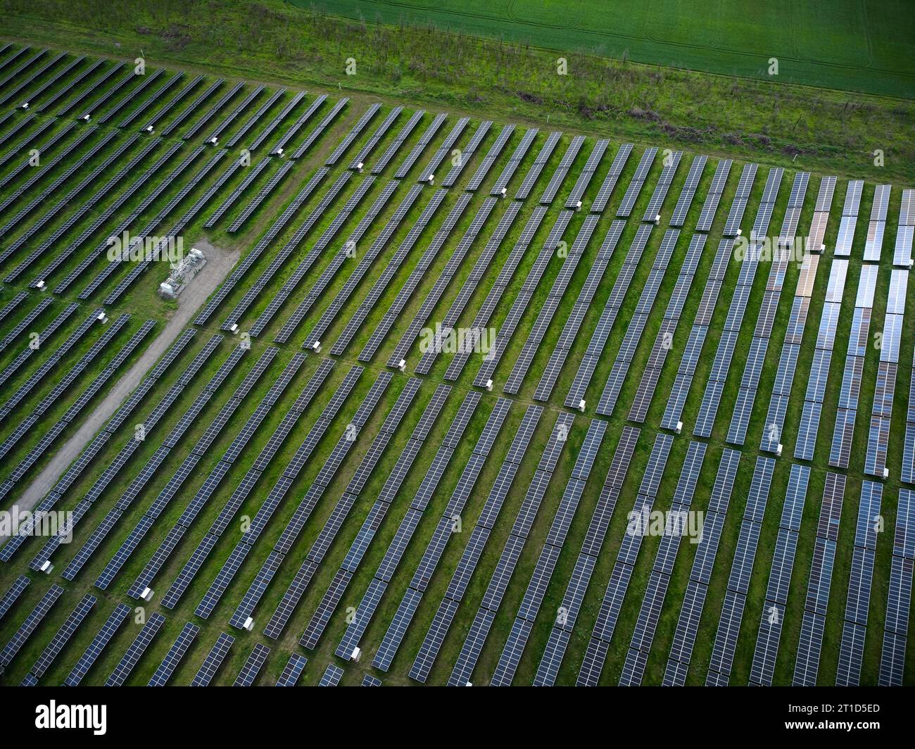 Aerial view solar power plant hi-res stock photography and images - Alamy