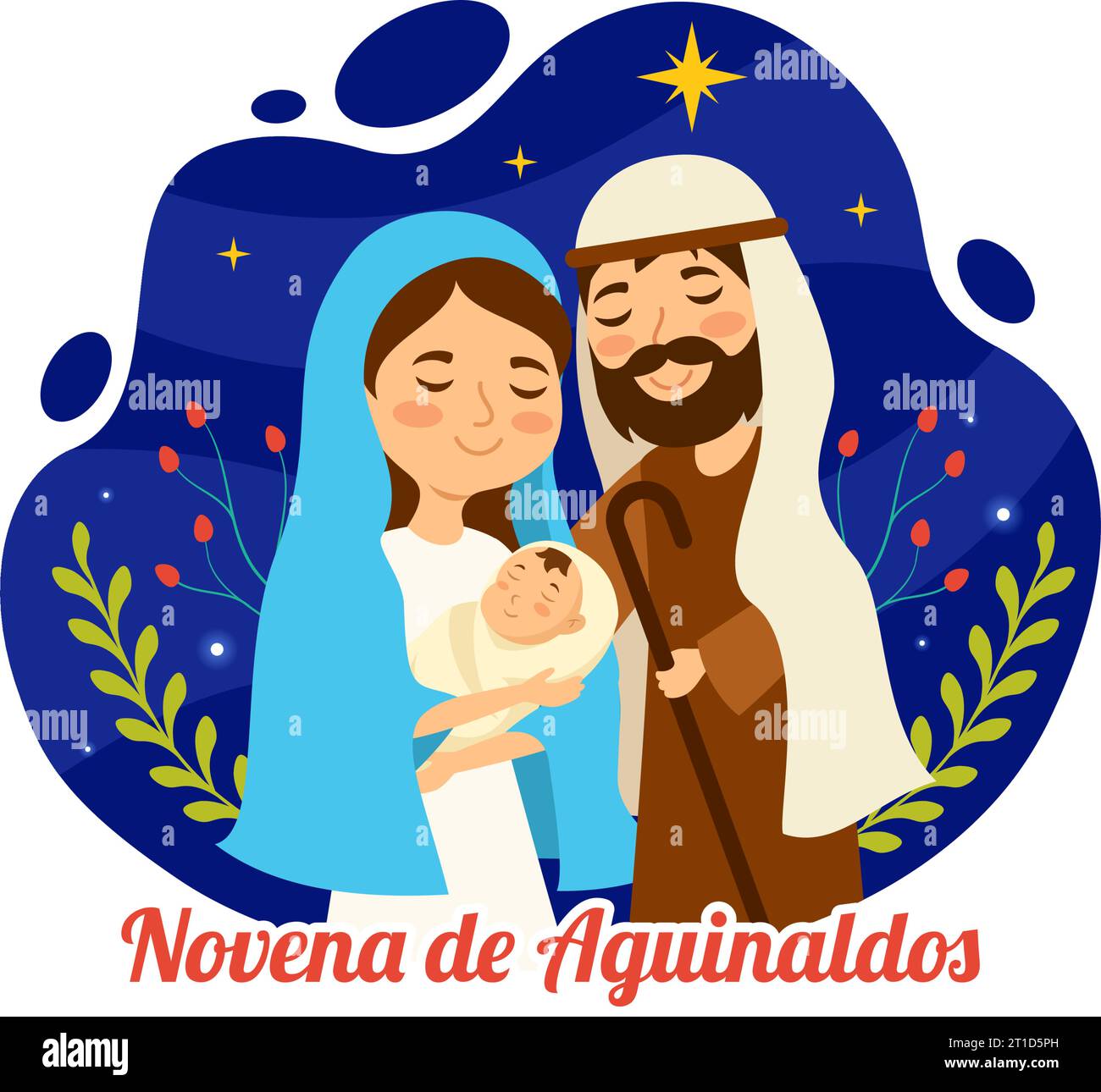 Novena De Aguinaldos Vector Illustration with Holiday Tradition for ...