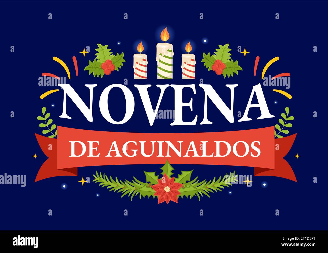 Novena De Aguinaldos Vector Illustration with Holiday Tradition for ...