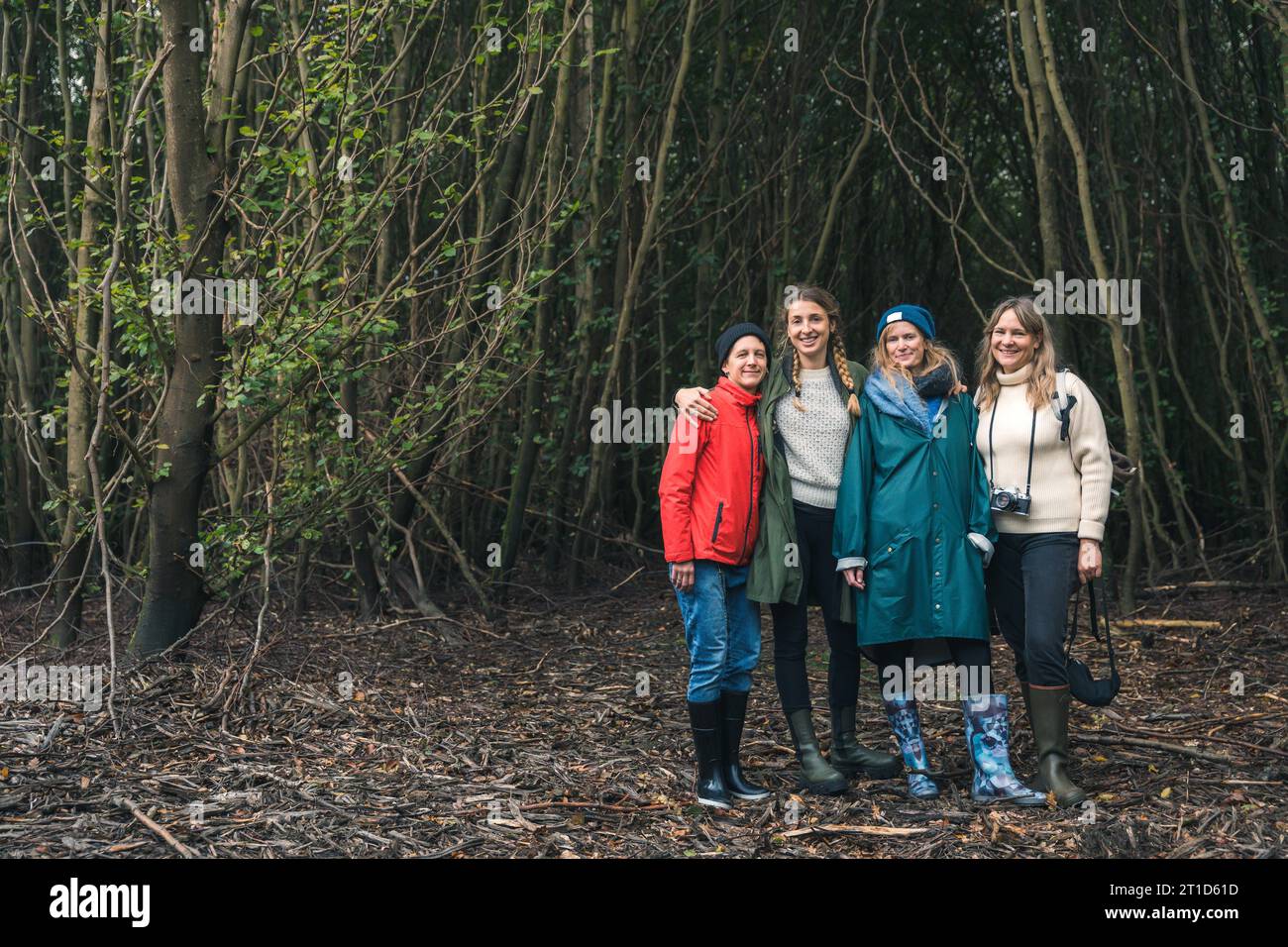 Four French Women On A Foraging Trip In Scandinavia Stock Photo - Alamy