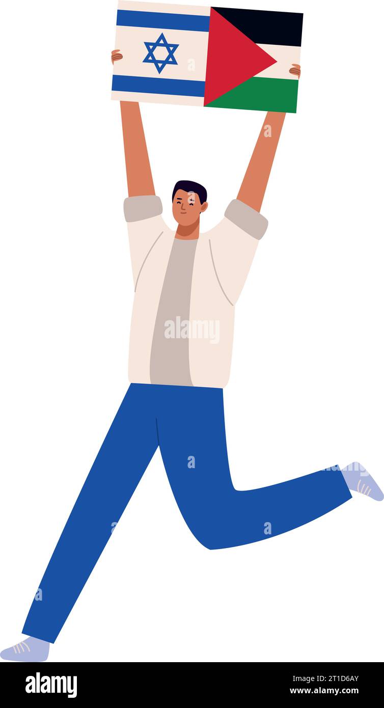 israel and palestine running for the peace Stock Vector Image & Art - Alamy