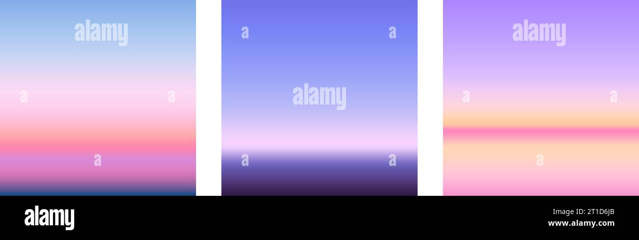 Sunrise or sunset gradients background set. Smooth blurred wallpaper ...