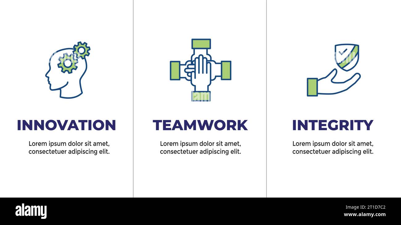 Core Values or Mission w Vision Icon Set Stock Vector Image & Art - Alamy