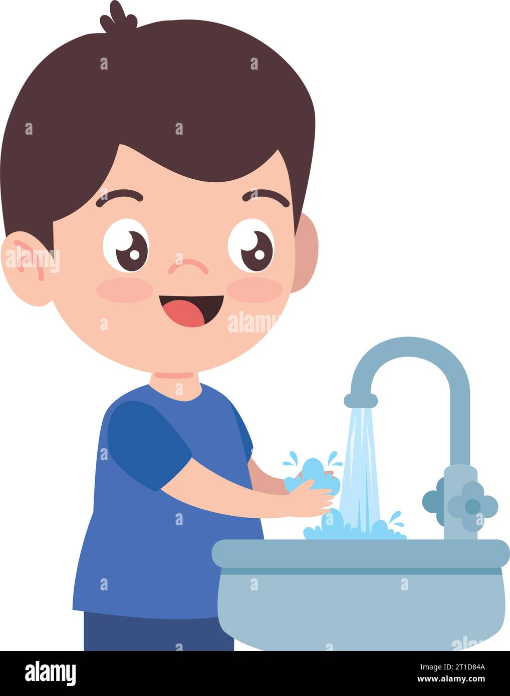 boy washing hands cute Stock Vector Image & Art - Alamy