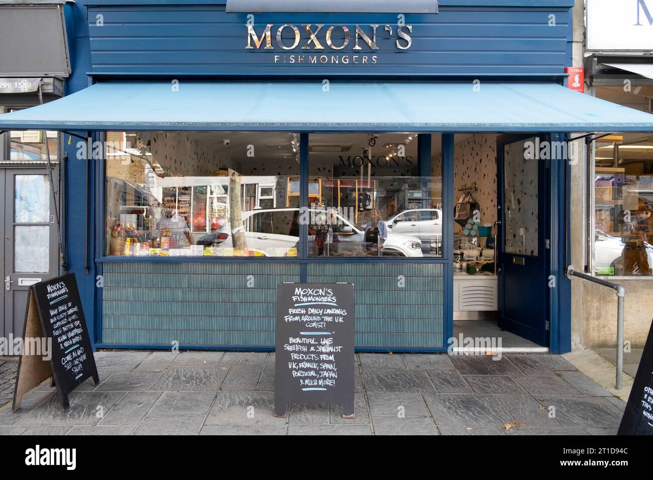Moxon's Fishmongers shop exterior Fish store storefront and sign ...