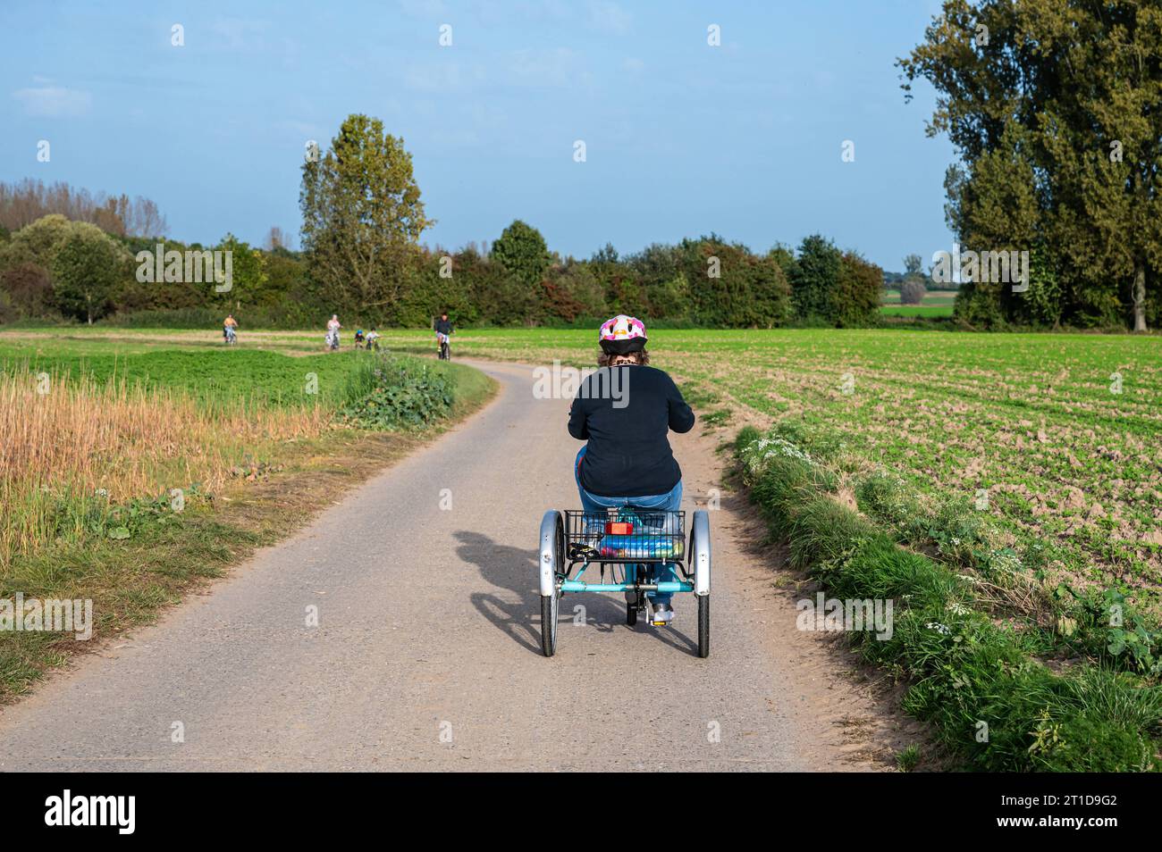 Tienen, Flemish Brabant, Belgium, October 8, 2023 - Woman with the Down ...