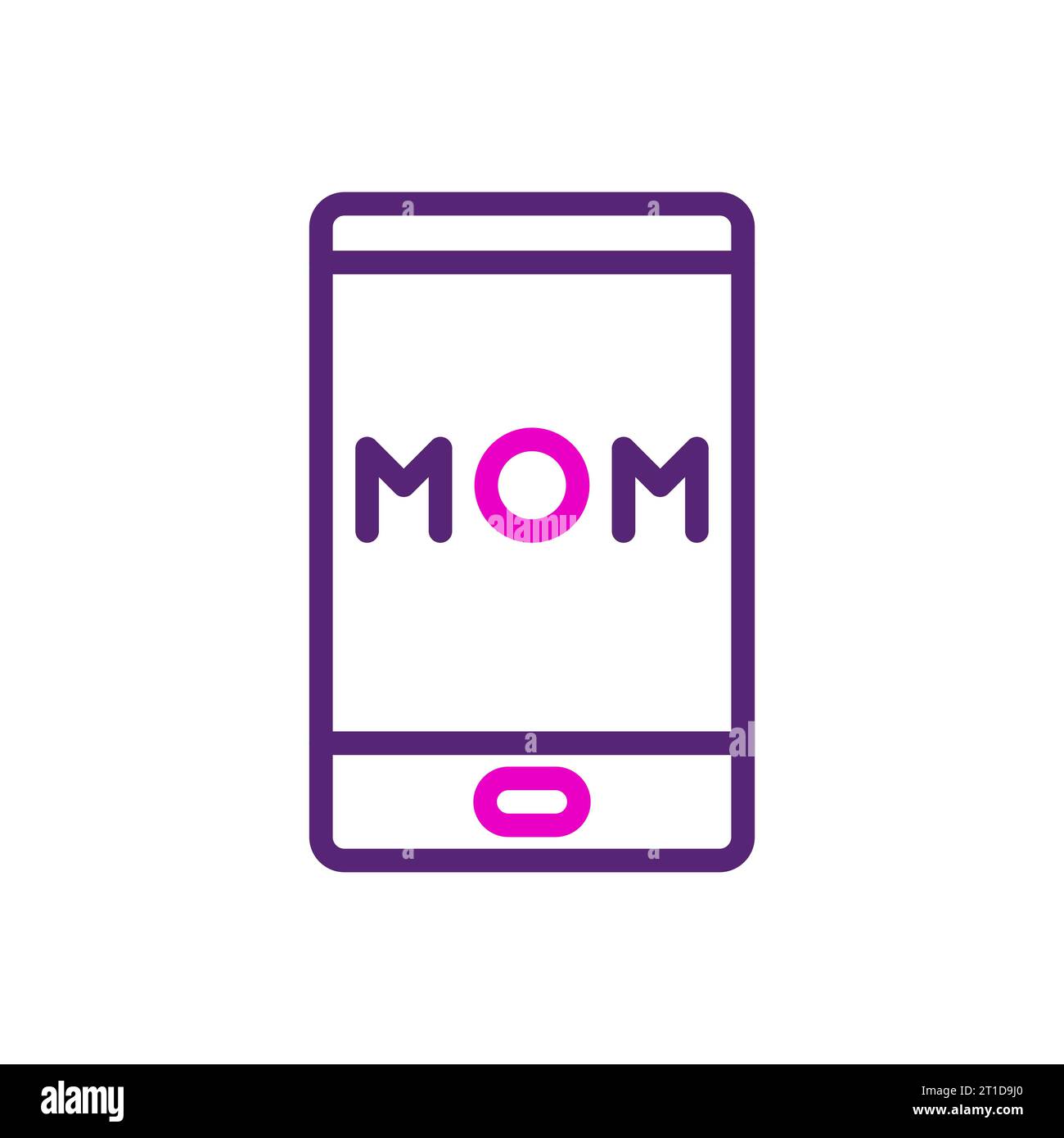Girl mother and mobile phone Stock Vector Images - Alamy