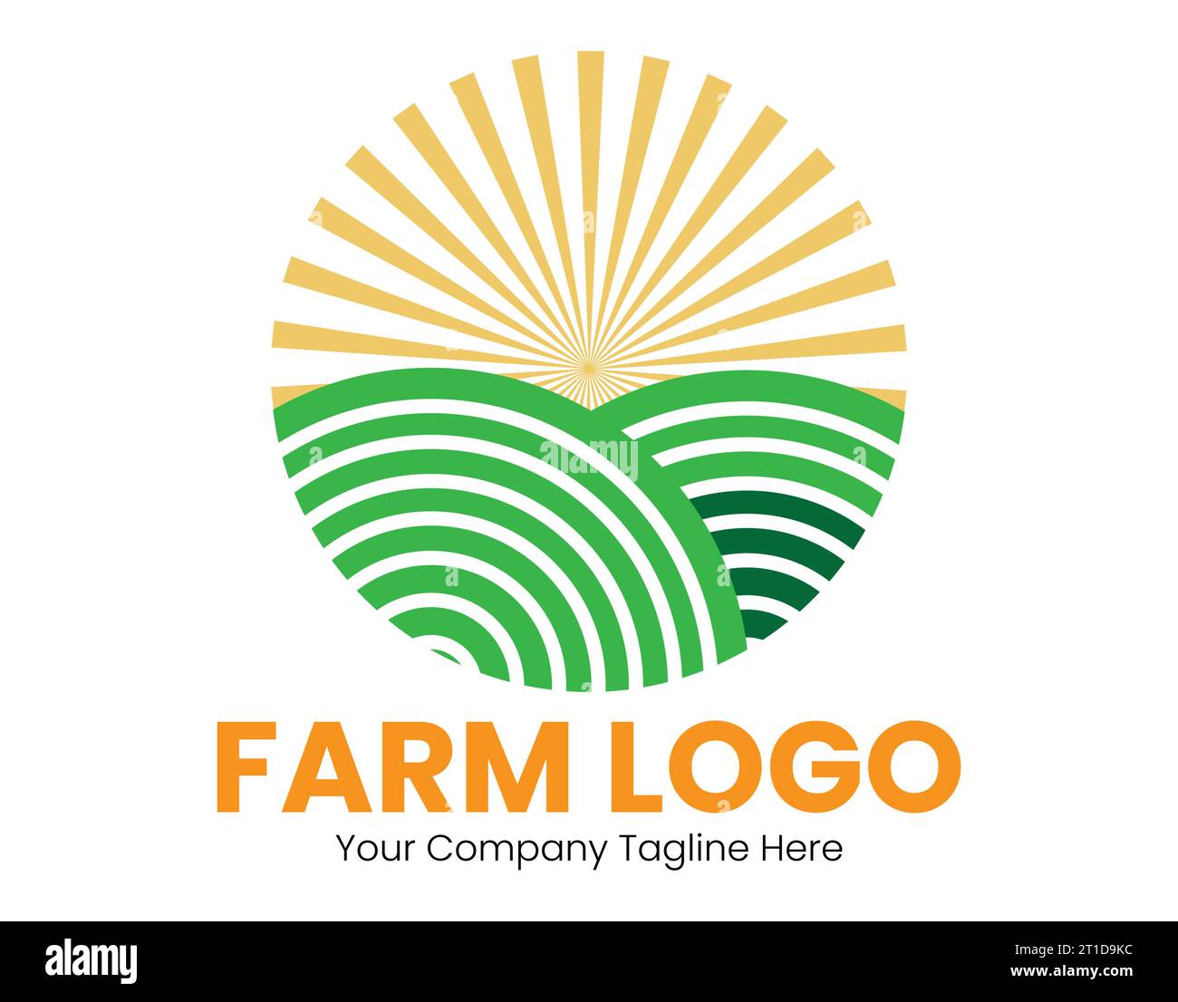 Farm logo template design. The farm logo template. Meadow silhouette ...