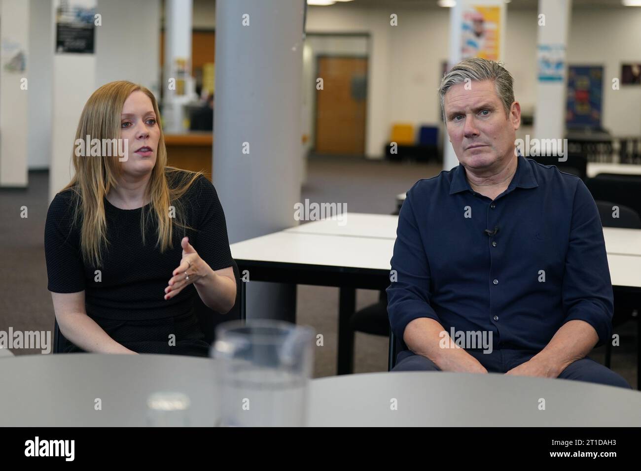 Labour leader Sir Keir Starmer and Sarah Edwards, Labour candidate for ...