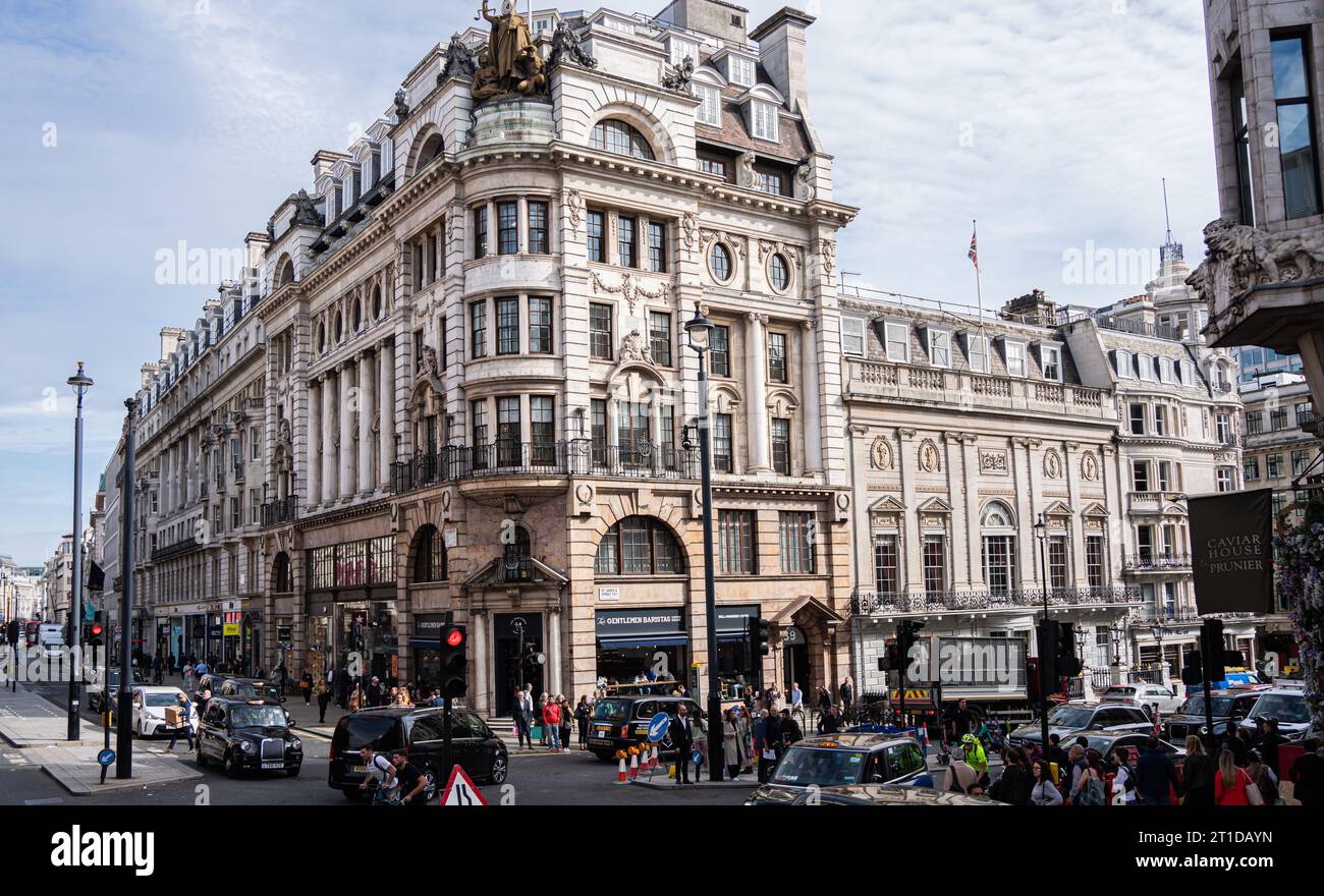 London, England - October 10, 2023: Building on 162 Piccadilly, St ...
